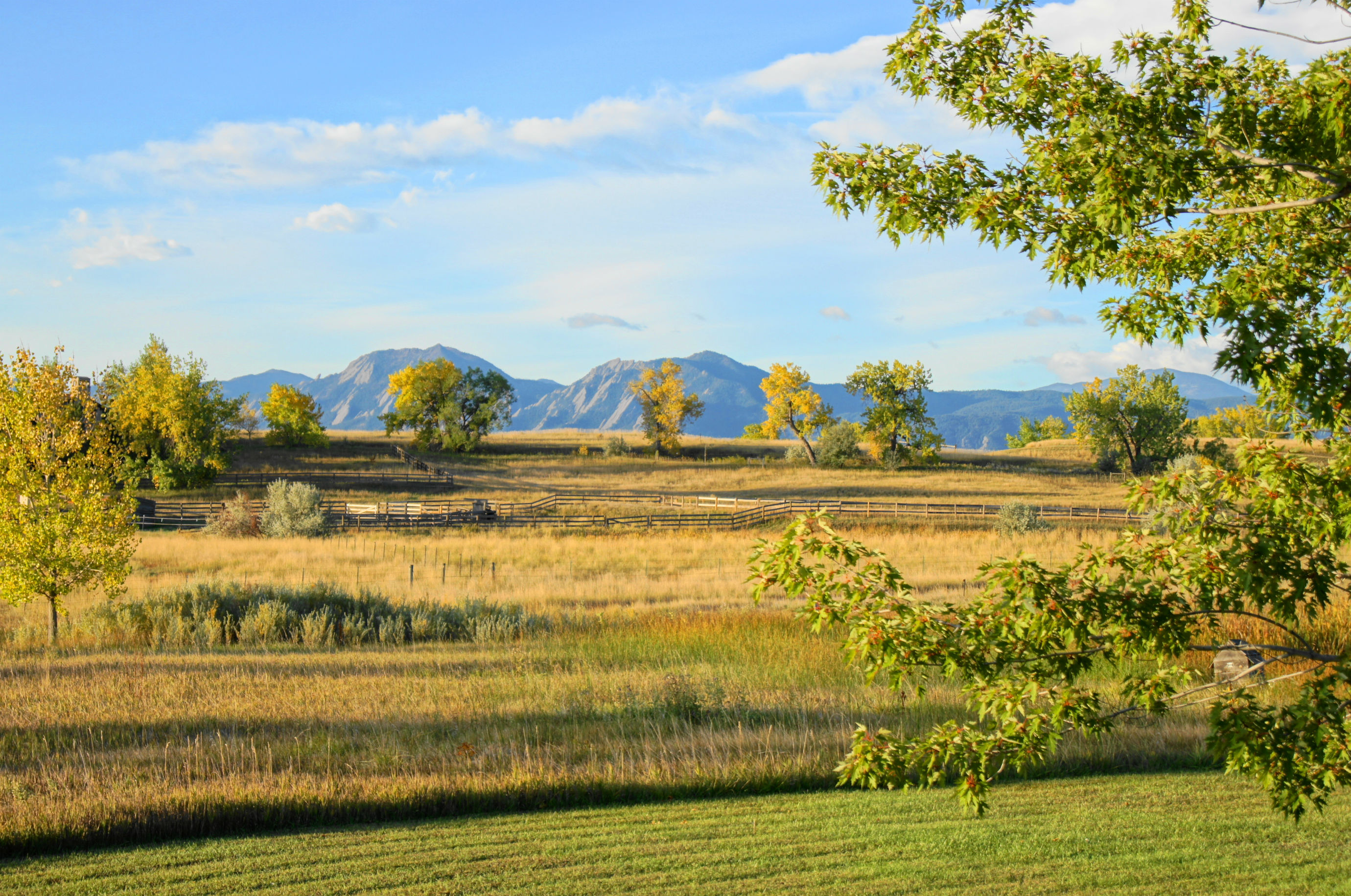 flatirons view from Sunrise Ranch | Boulder Real Estate - Neil Kearney